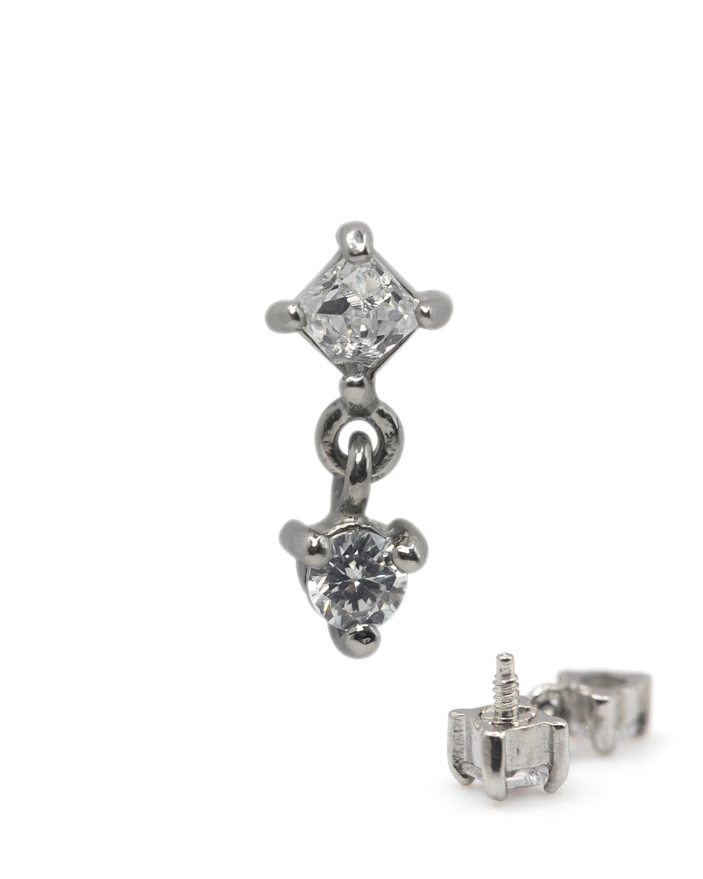 Double Dangle Diamonte Internally Threaded Attachment – Off Ya Tree